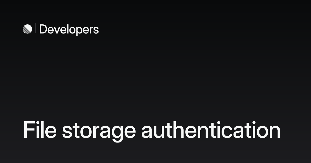 File storage authentication – Linear Developers