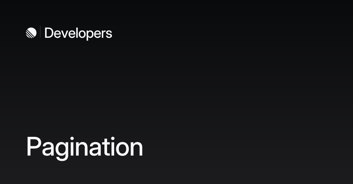 Pagination – Linear Developers