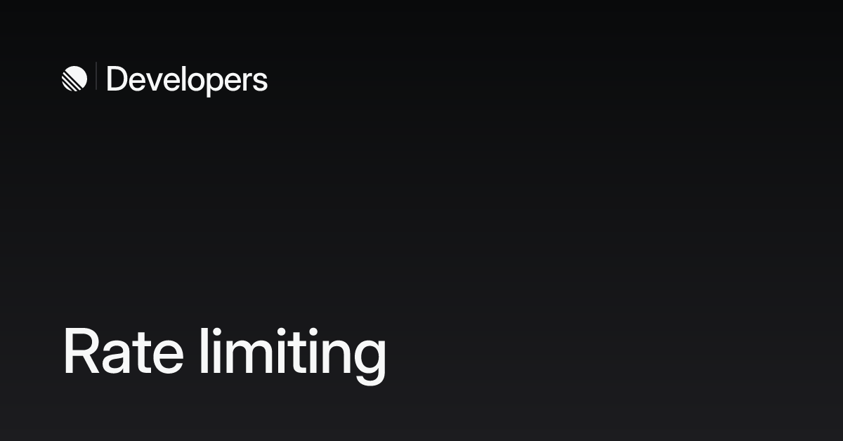 Rate limiting – Linear Developers