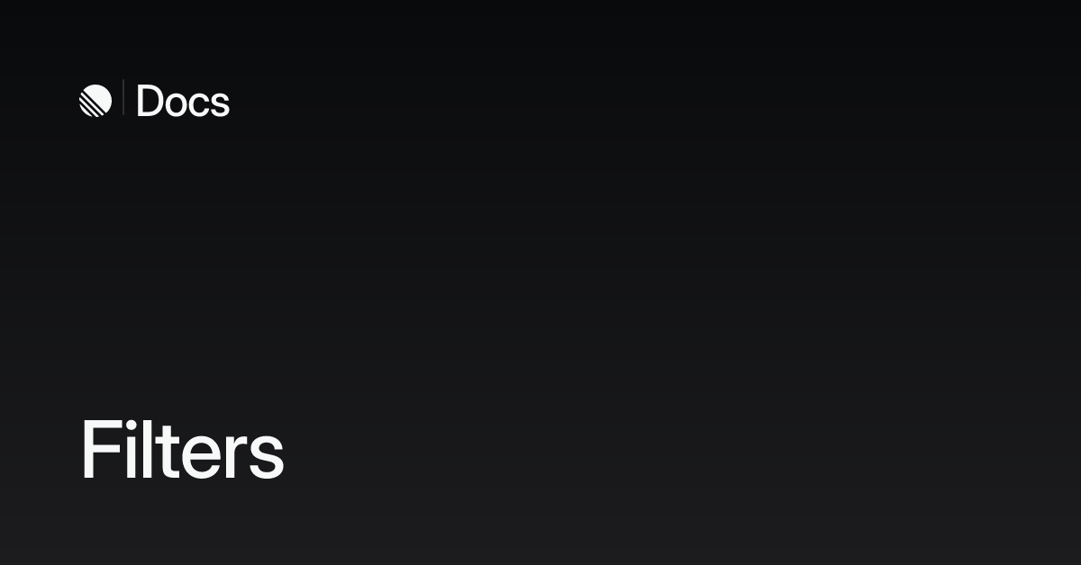Filters – Linear Docs