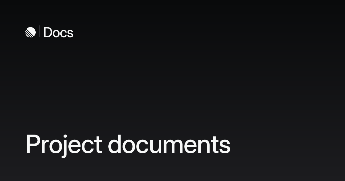 Project documents – Linear Docs