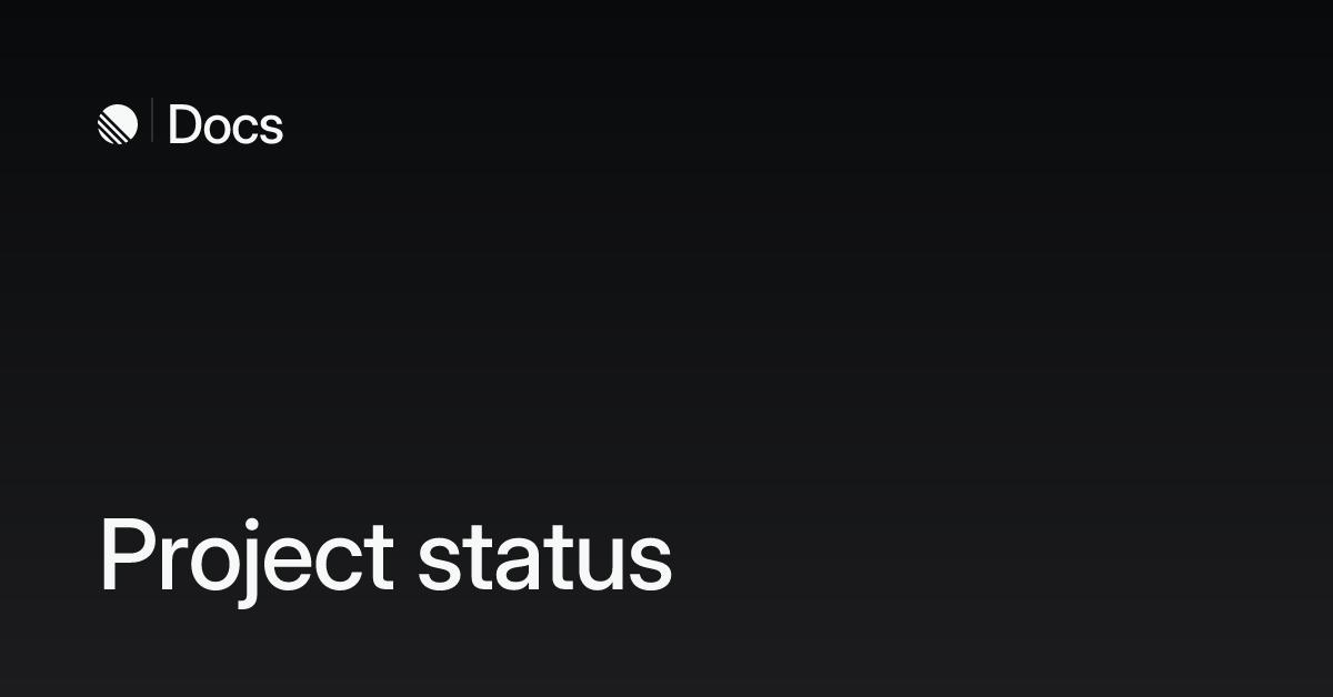 Project status – Linear Docs