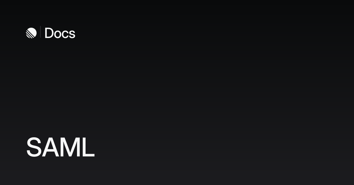 SAML – Linear Docs