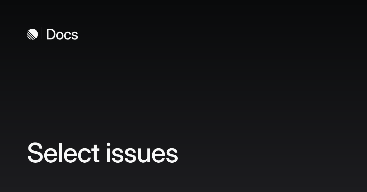 Select issues – Linear Docs