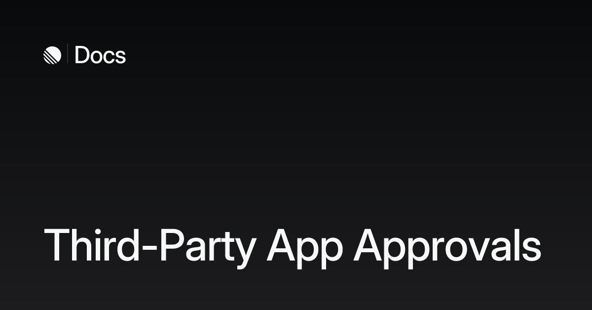 Third Party App Approvals Linear Docs