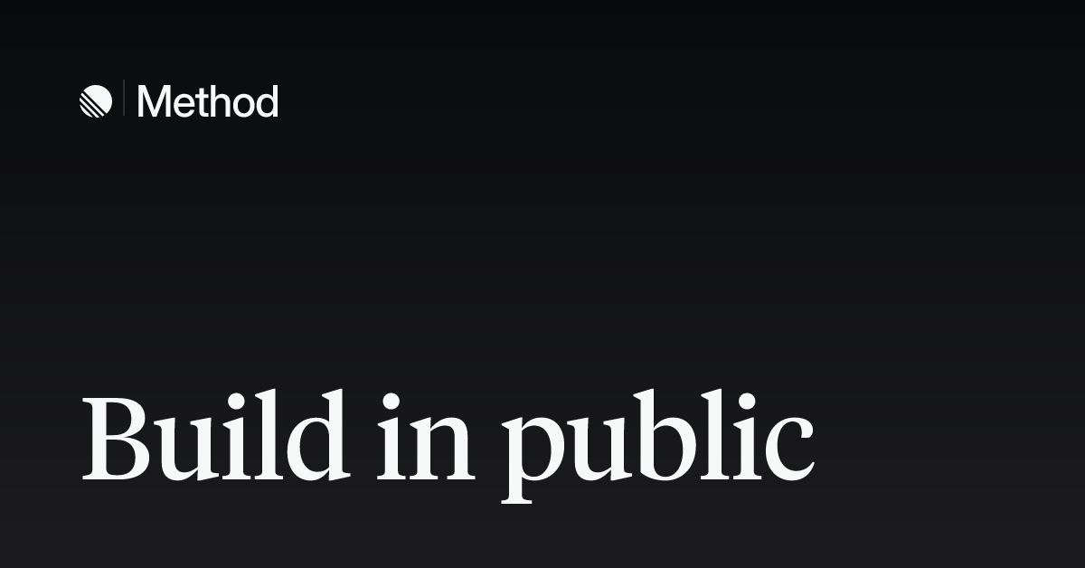 Build in public - Linear Method